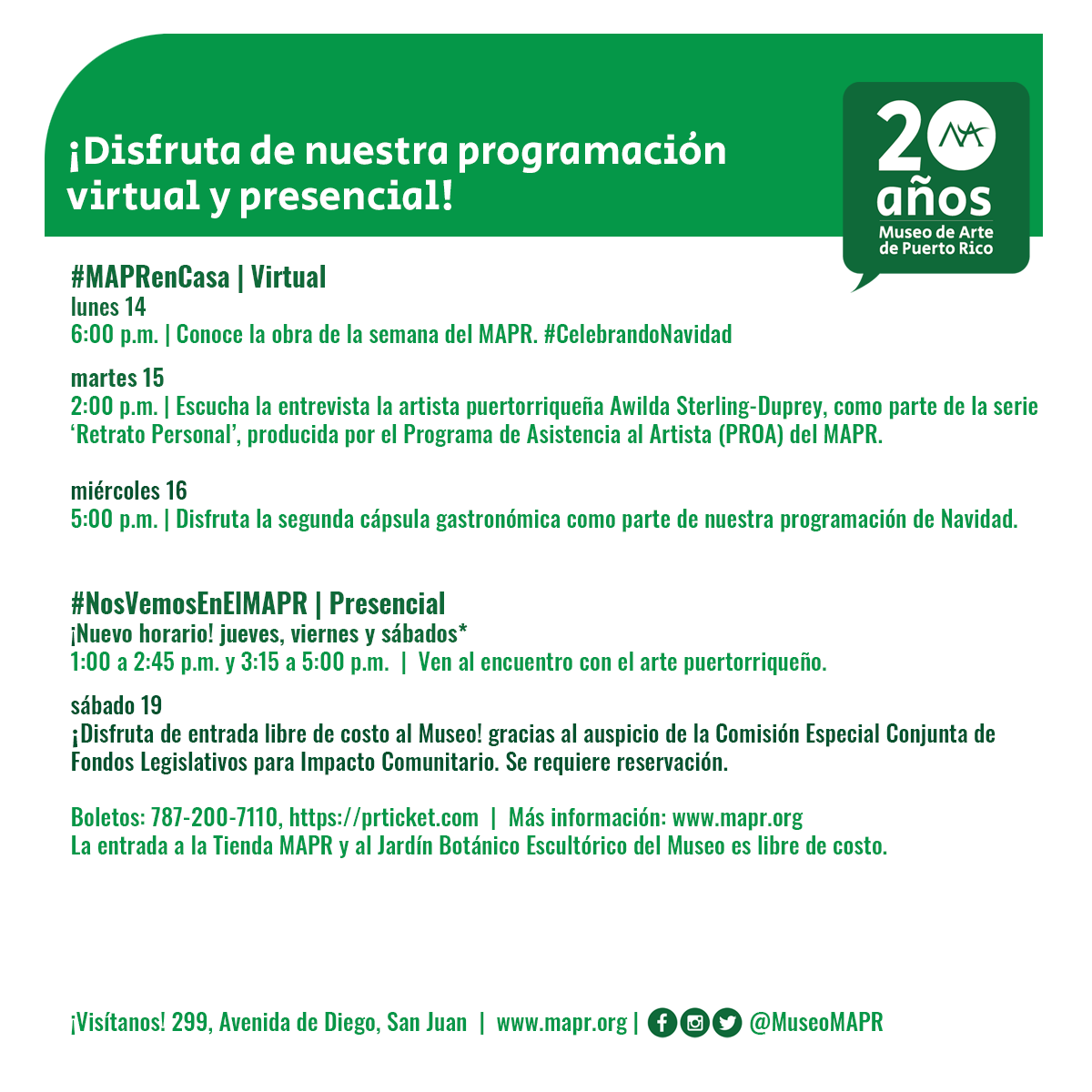 ¡Virtual y presencial! | Museo de Arte de Puerto Rico