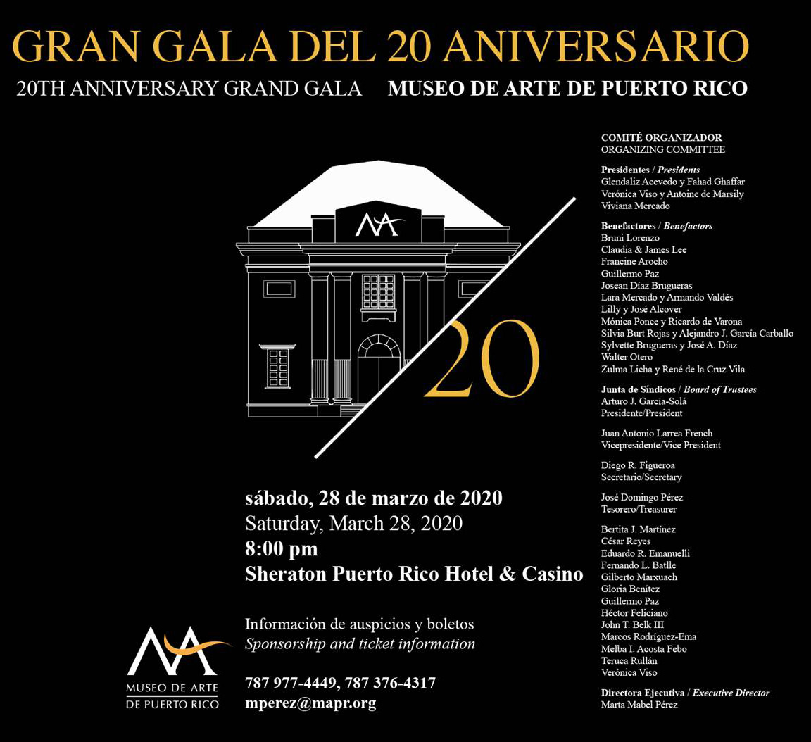 Gran Gala del 20 Aniversario del MAPR | Museo de Arte de Puerto Rico